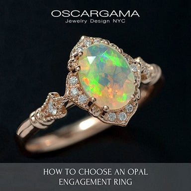 Opal engagement ring. How to pick the best opal for your center stone