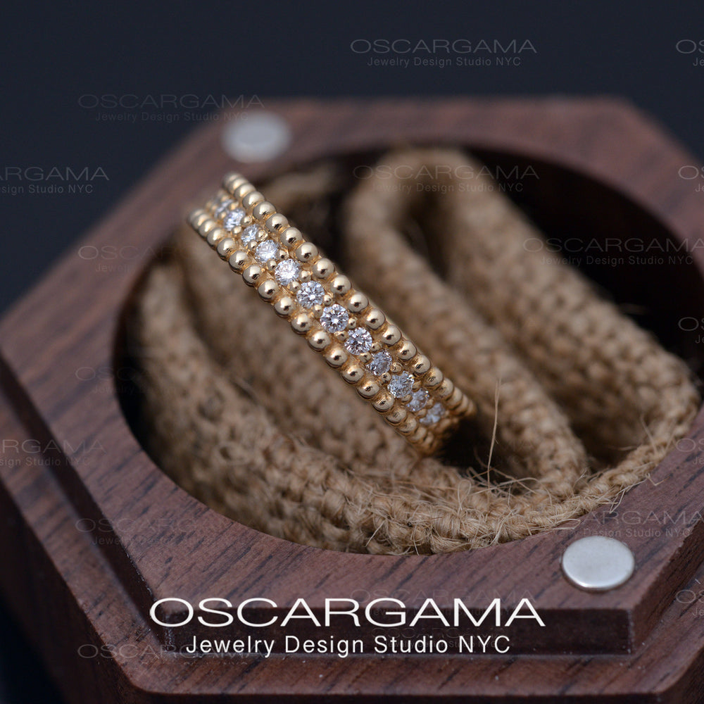 Double sided fashion wedding band | Brides band