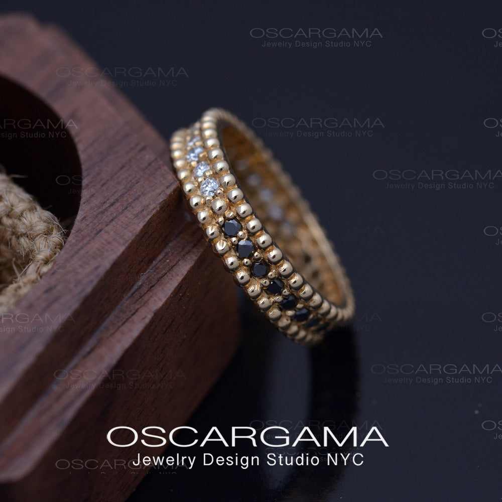 Double sided fashion wedding band | Brides band