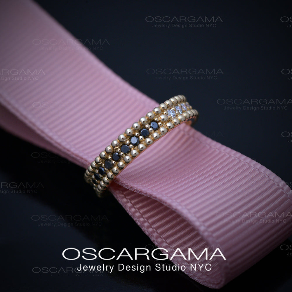 Double sided fashion wedding band | Brides band